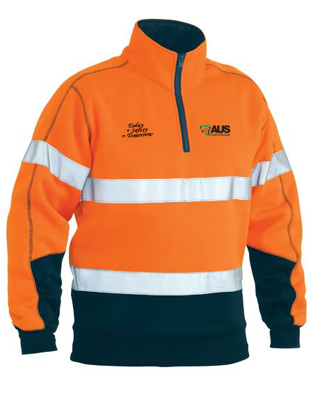 AUS Crush Hi Vis 1/4 Zip Fleece Pullover – Squadwear Australia