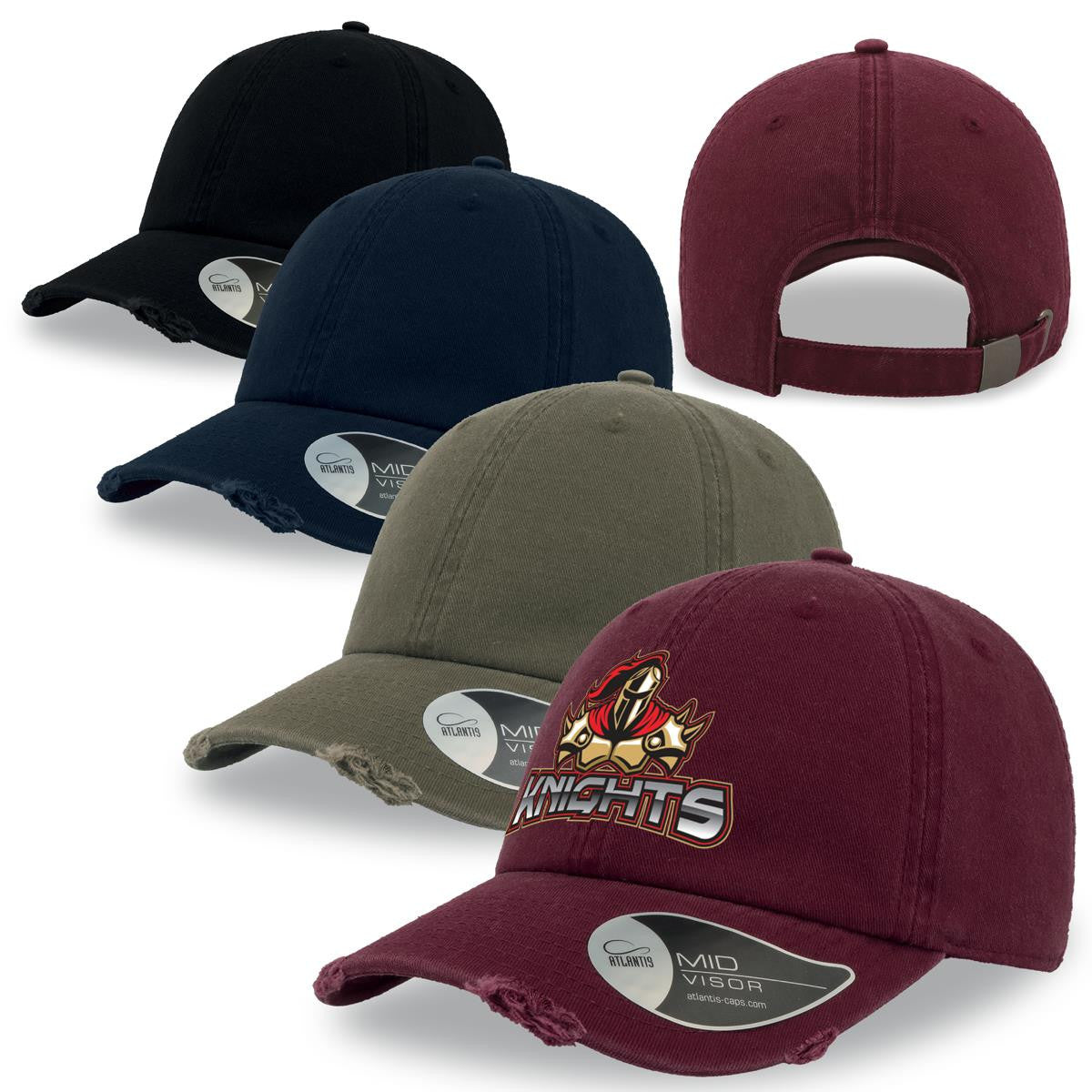 A1020 Dad Hat Destroyed – Squadwear Australia