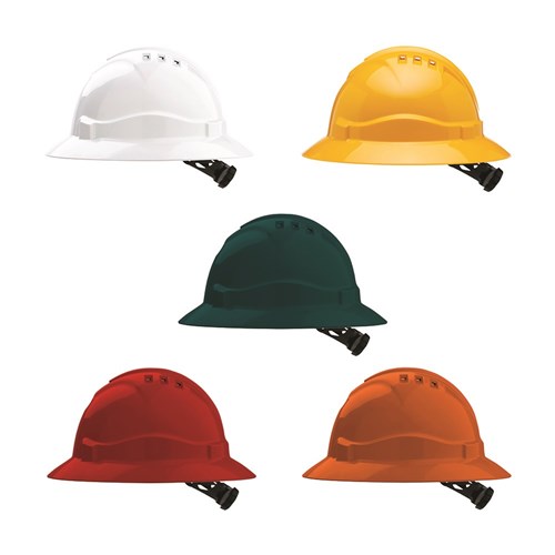 V6 Hard Hat Vented Full Brim Ratchet Harness – Squadwear Australia