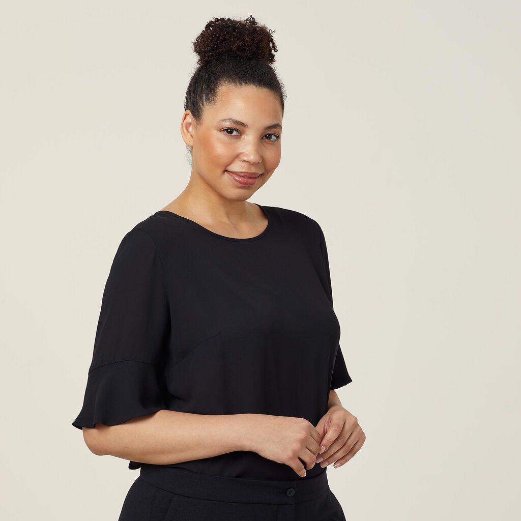 Georgie Fluted Sleeve Top – Squadwear Australia