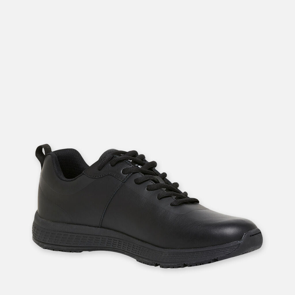 Superlite Leather Lace Up Work Shoes - Black – Squadwear Australia