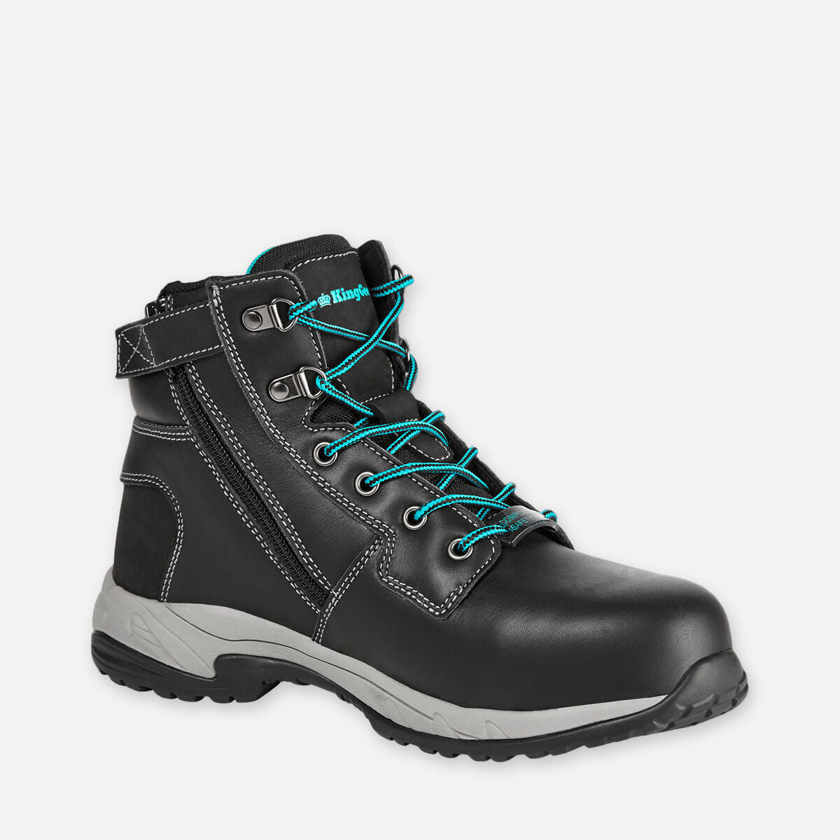 WOMEN'S TRADIE HYBRID ZIP/LACE COMPOSITE CAP WORK BOOTS 6" - BLACK ...