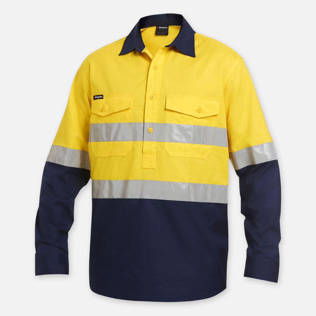 Workcool 2 Hi-Vis Reflective Closed Front Work Shirt – Squadwear Australia