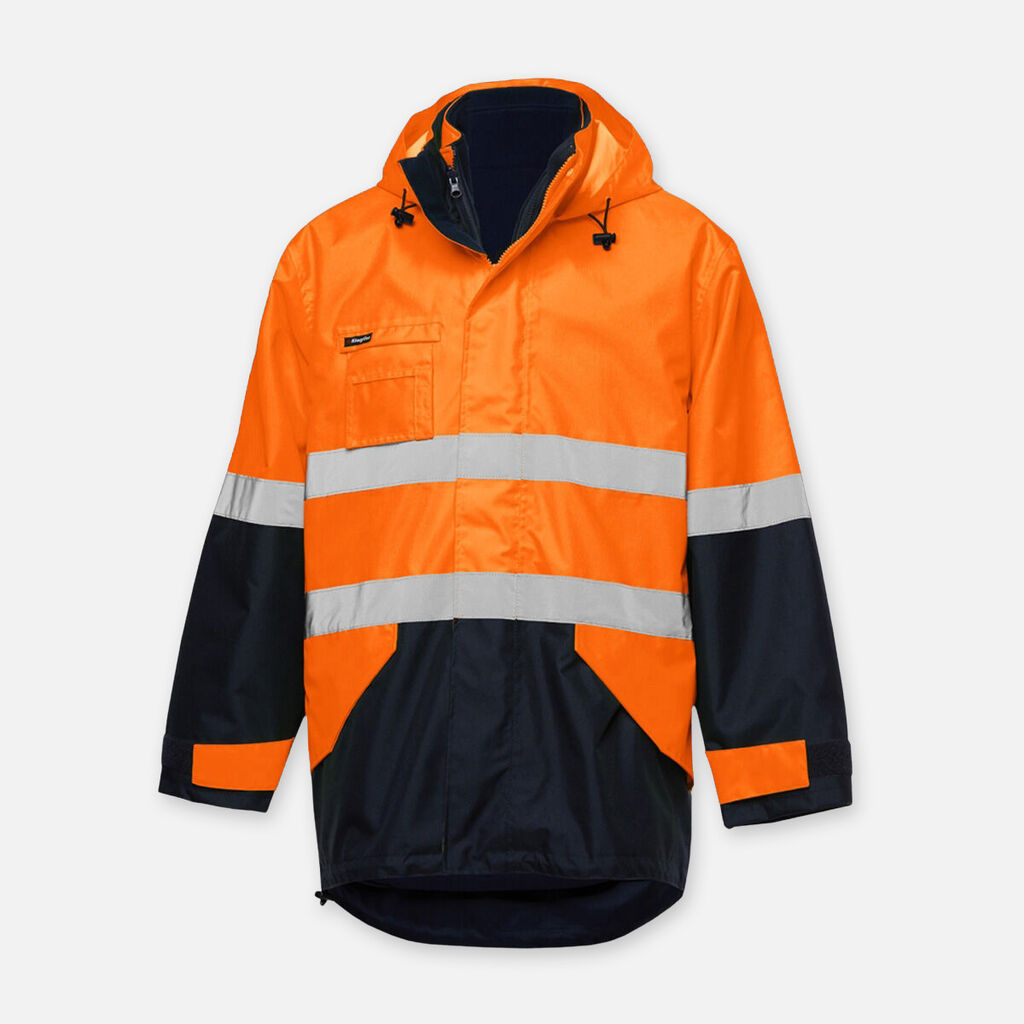 Originals 4 in 1 Waterproof Hi-Vis Reflective Work Jacket – Squadwear ...