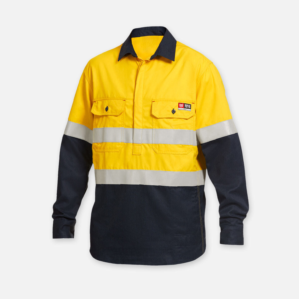SHIELDTEC FR HI VIS 2 TONE CLOSED FRONT TAPED SHIRT – Squadwear_apparel