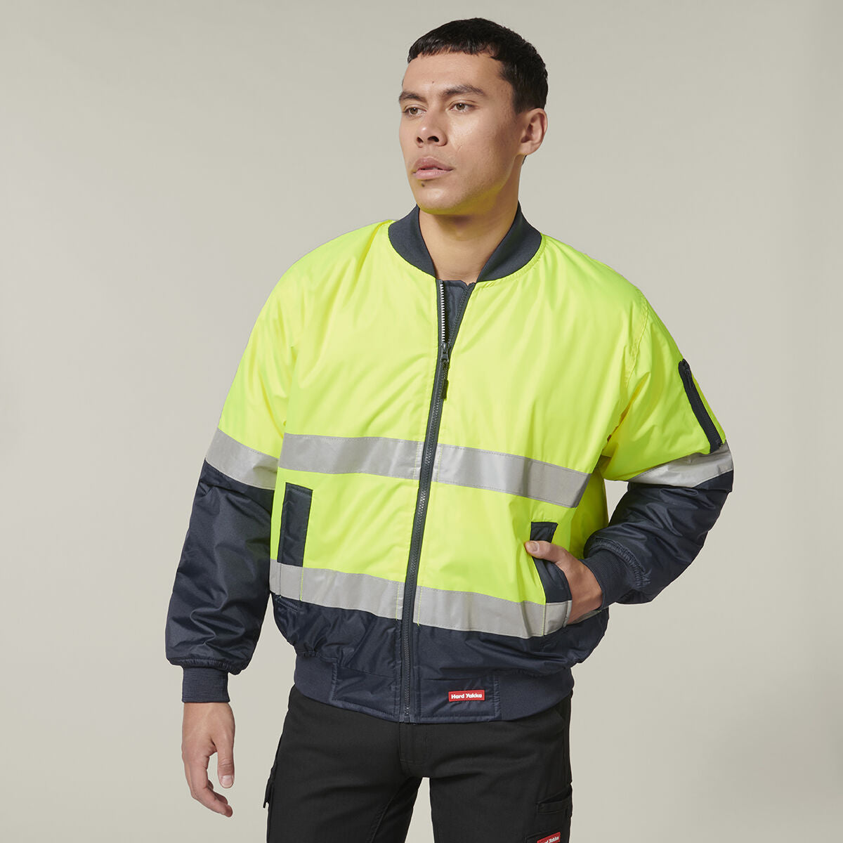 Core Hi-Vis 2 Tone Taped Waterproof Bomber Jacket – Squadwear Australia