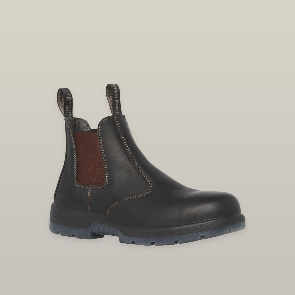 OUTBACK PULL ON STEEL TOE PR SAFETY BOOT - BROWN – Squadwear Australia